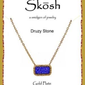 Jewelry | Sksh Blue Drusy Necklace | Poshmark